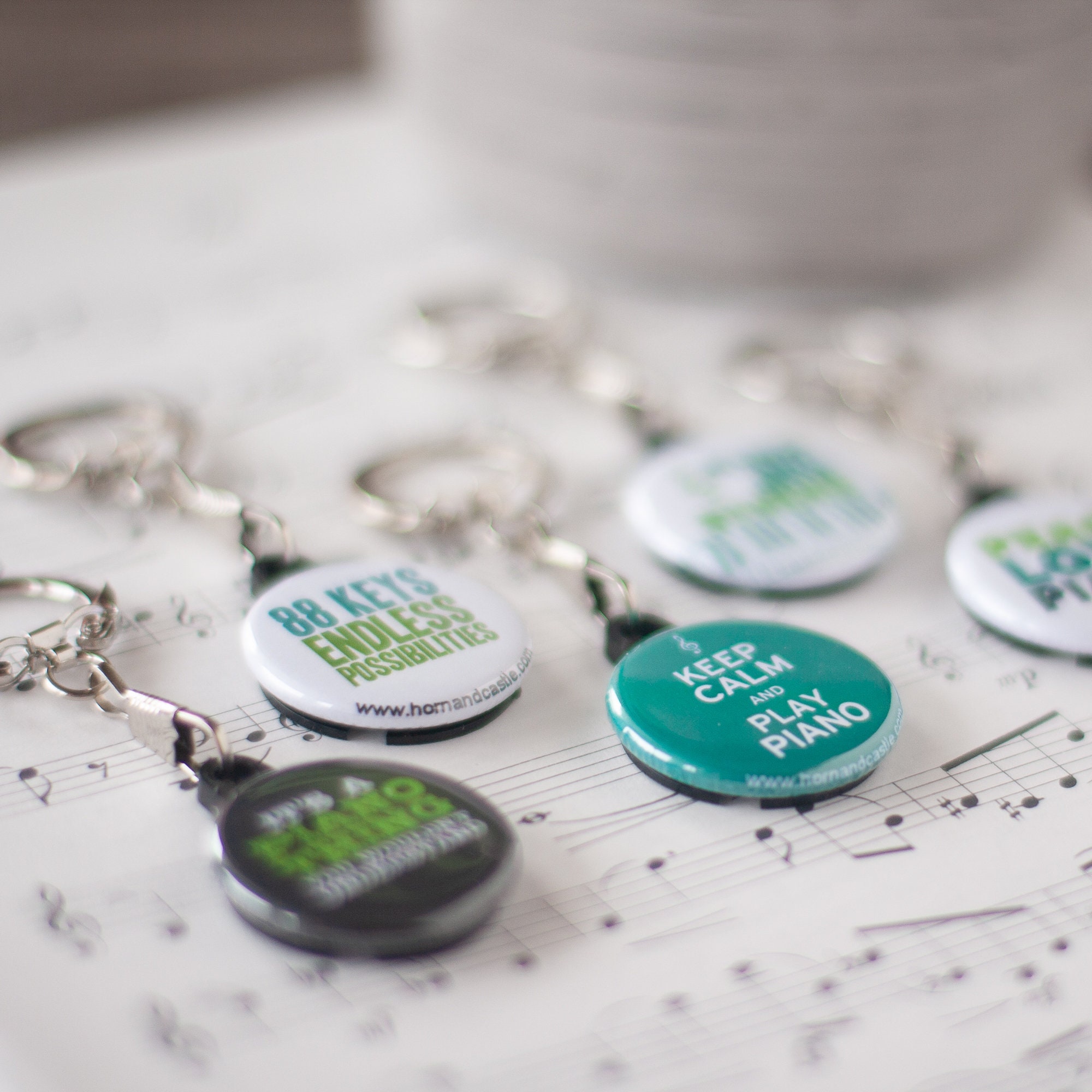 Piano Keychains | Set of Five Music Themed Piano Gifts | 1.25" Size - Etsy