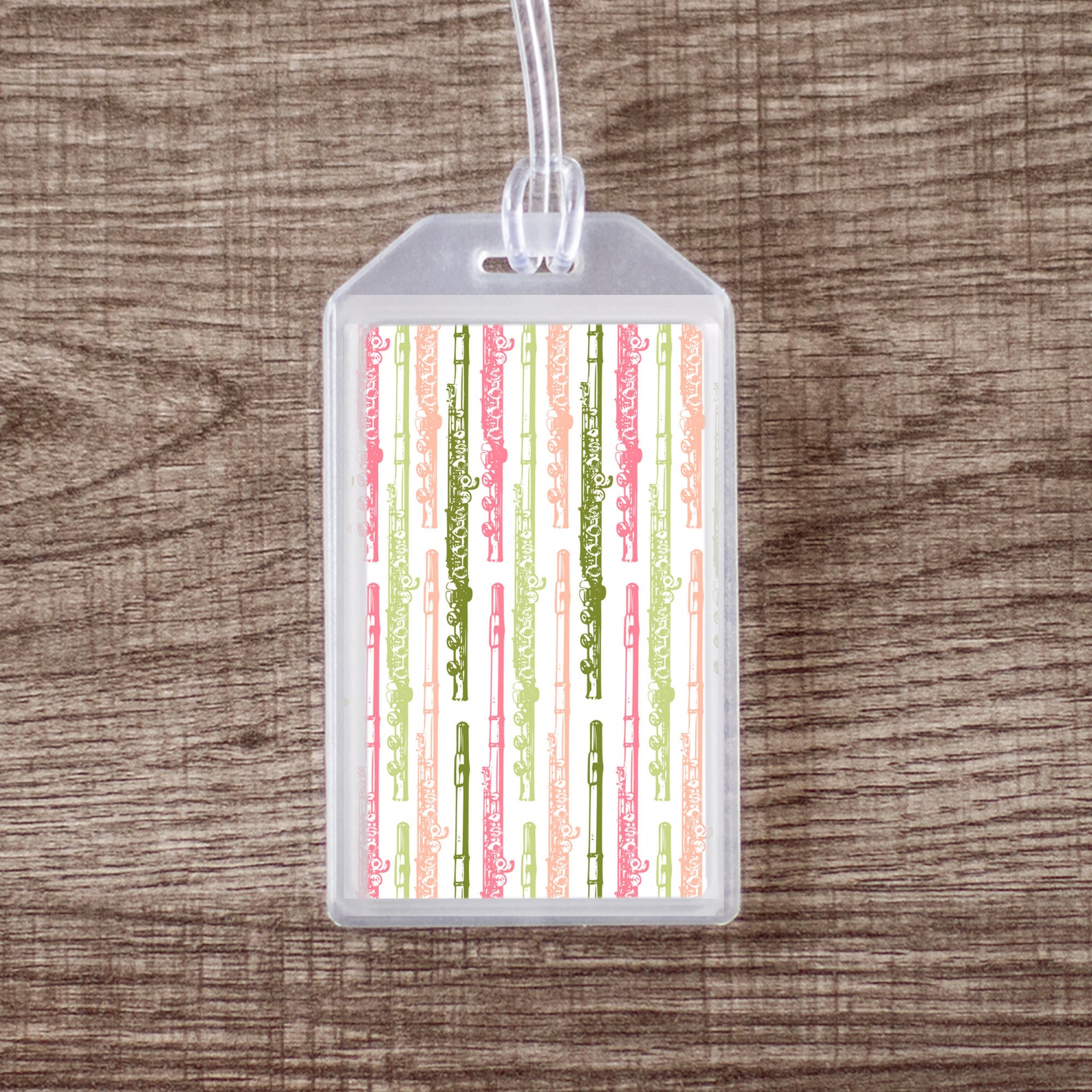 Flute Instrument Case ID Luggage Tag for Musicians Pink - Etsy