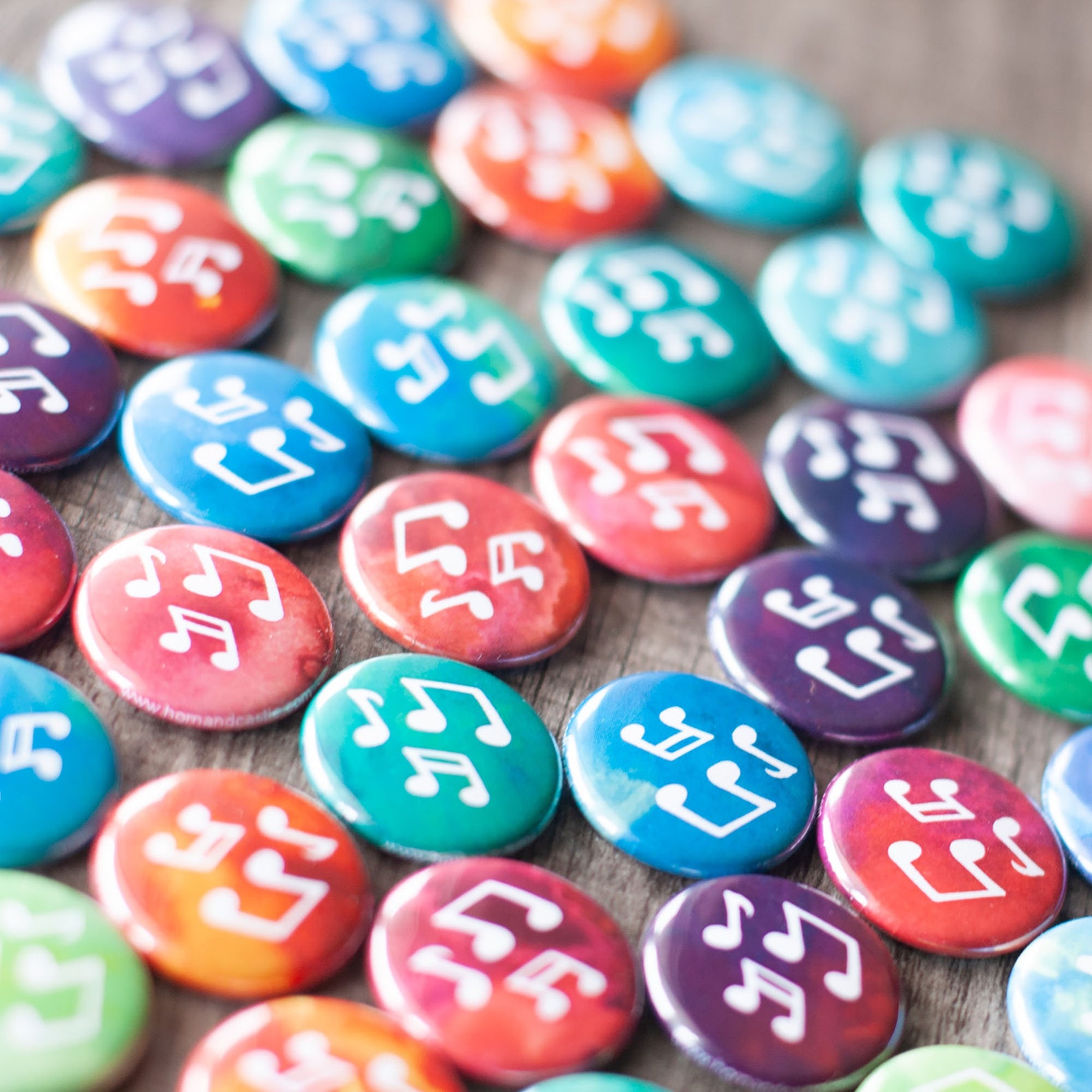 Set of 35 Colorful Music Note Buttons or Magnets Music - Etsy