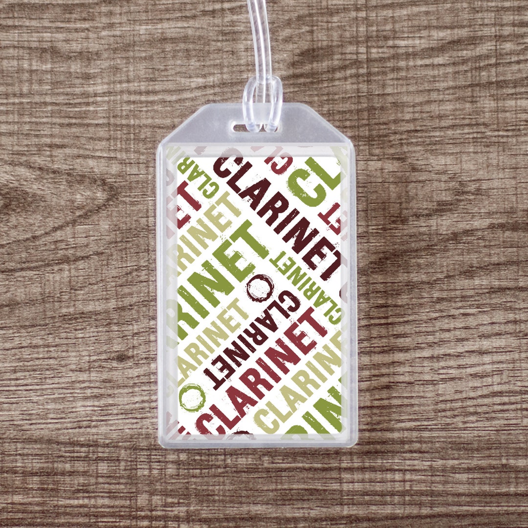 Clarinet Instrument ID Tag or Luggage Tag for Musicians - Etsy