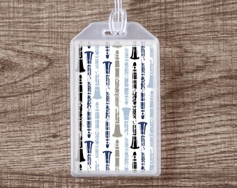Flute Themed Musical Instrument ID Tag or Luggage Tag Blue - Etsy