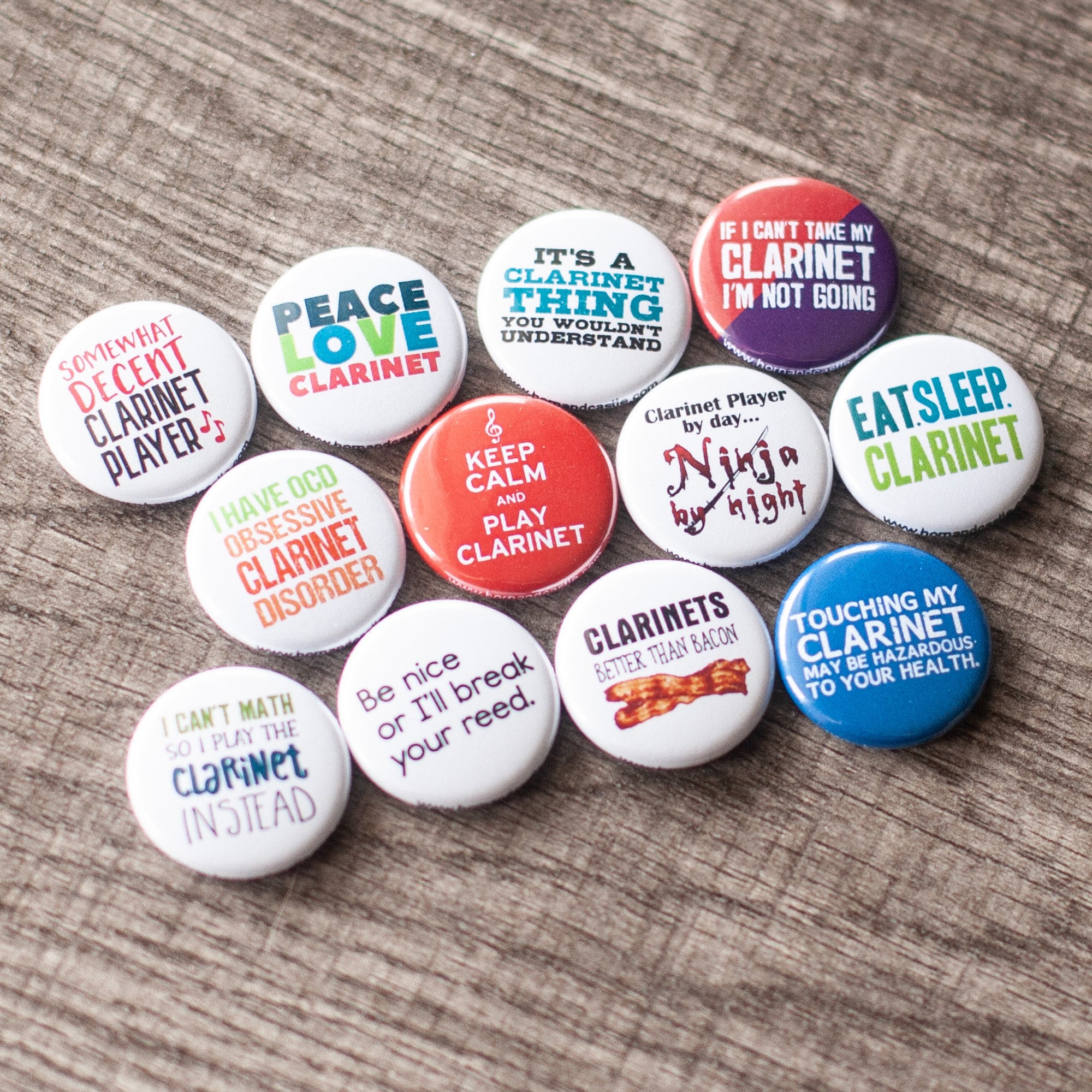 Clarinet Buttons / Music and Marching Band / Set of 12 | Etsy