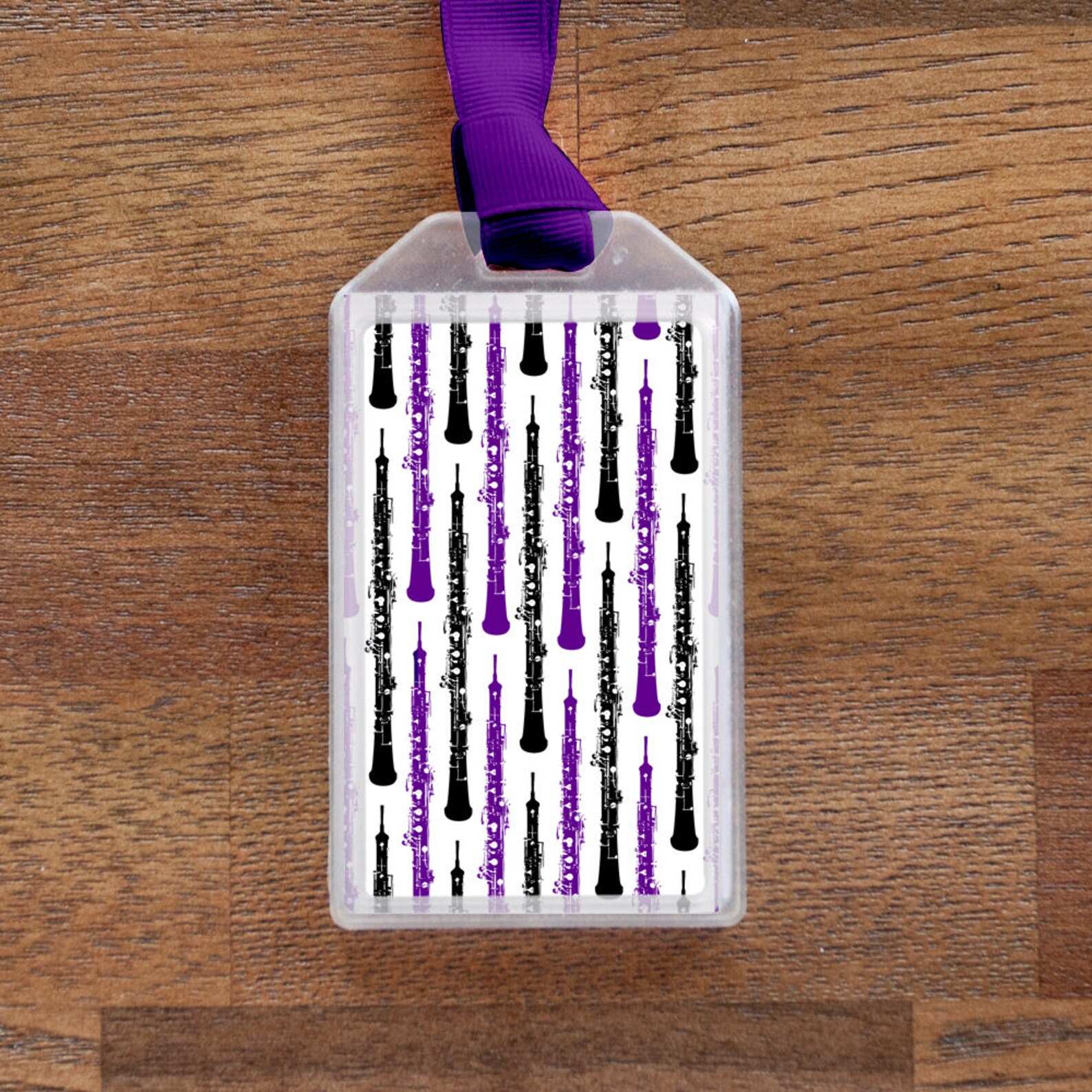Oboe Purple and Black Instrument Case ID or Luggage Tag for | Etsy