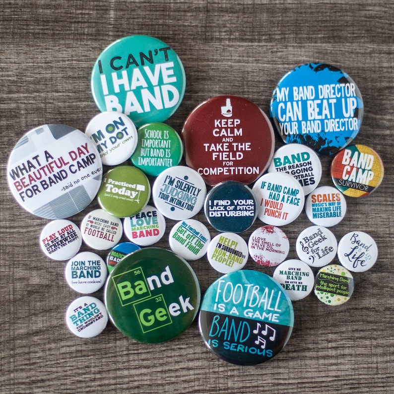 Marching Band Buttons Multi Size Set of 28 Marching Band and - Etsy