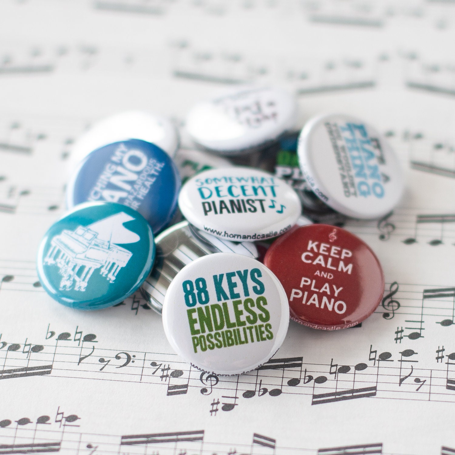 Piano Buttons / Piano Teacher Student Gift / Set of 12 Piano | Etsy