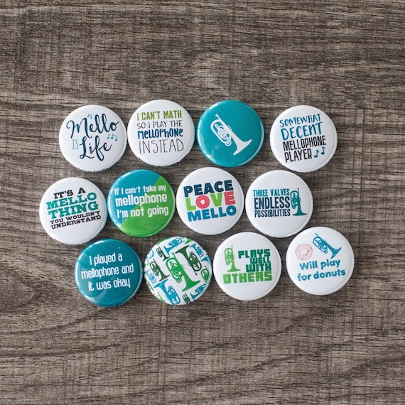 Mellophone Buttons / Music and Marching Band / Set of 12 - Etsy