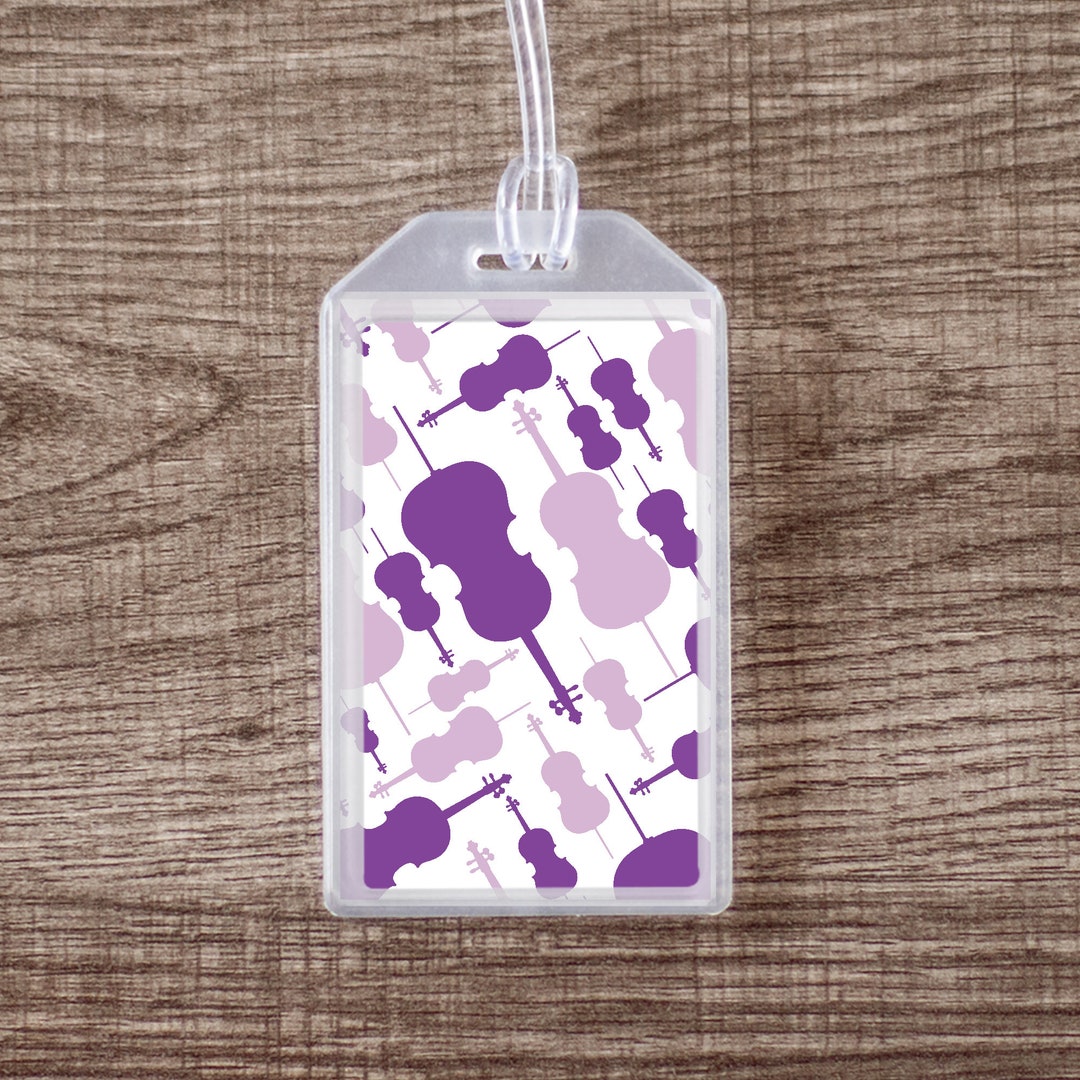 Cello Instrument Case ID Tag or Luggage Tag for Musicians - Purple - Etsy