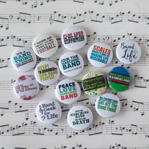 Marching Band Buttons - Multi Size Set of 28 Marching Band and Music ...