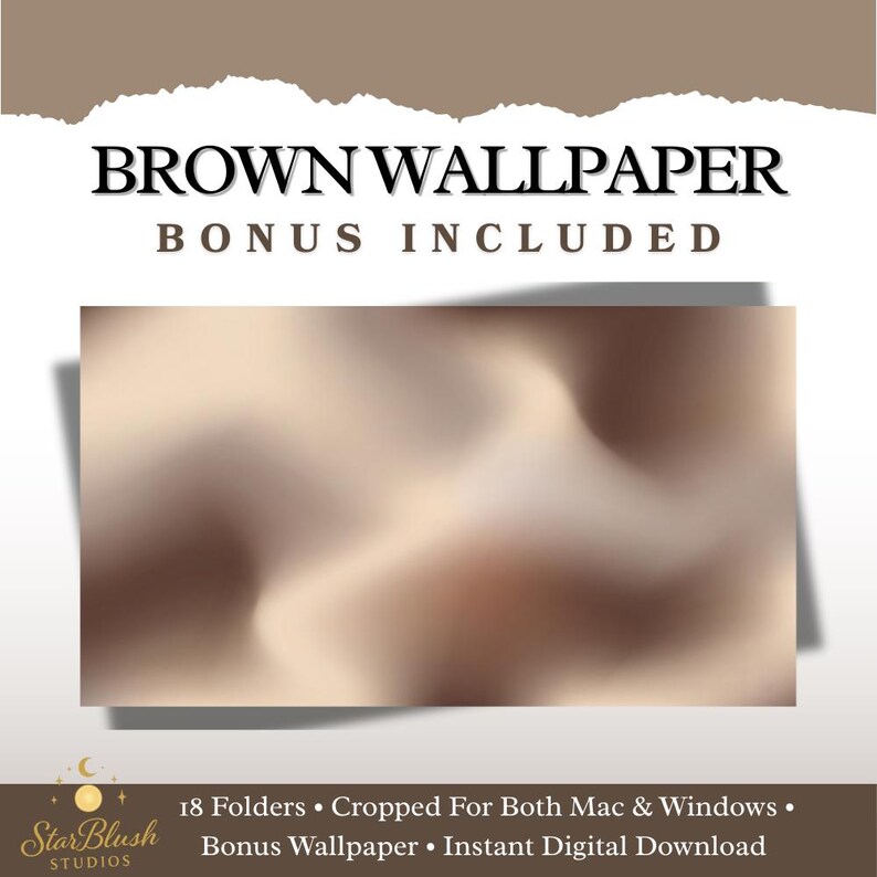 Brown Desktop Folder Icons | Mac & Windows, Bonus Wallpaper (digital ...