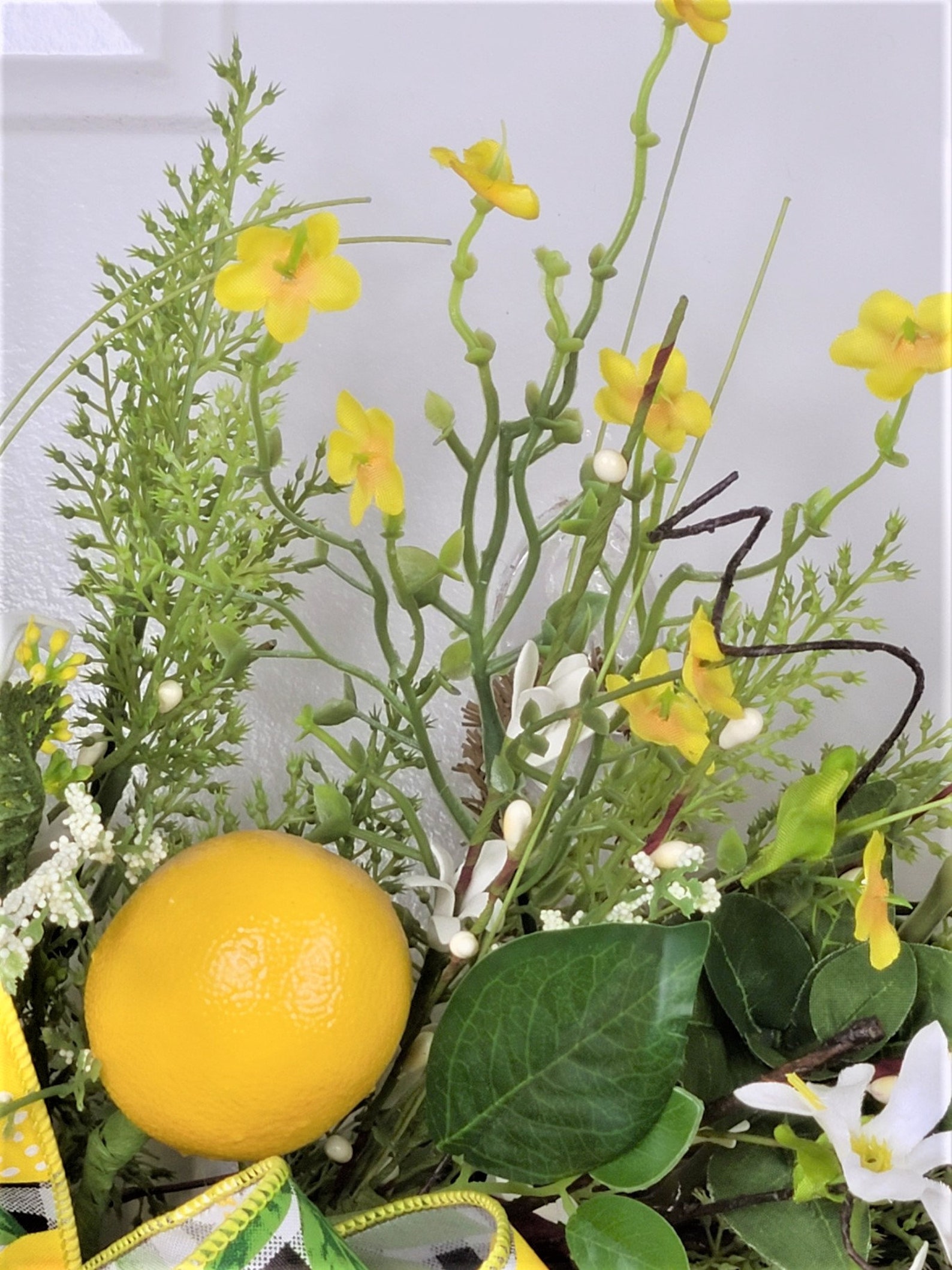 Lemon Spring Wreath, Summer Home Decoration, Lemon Kitchen Wreath ...