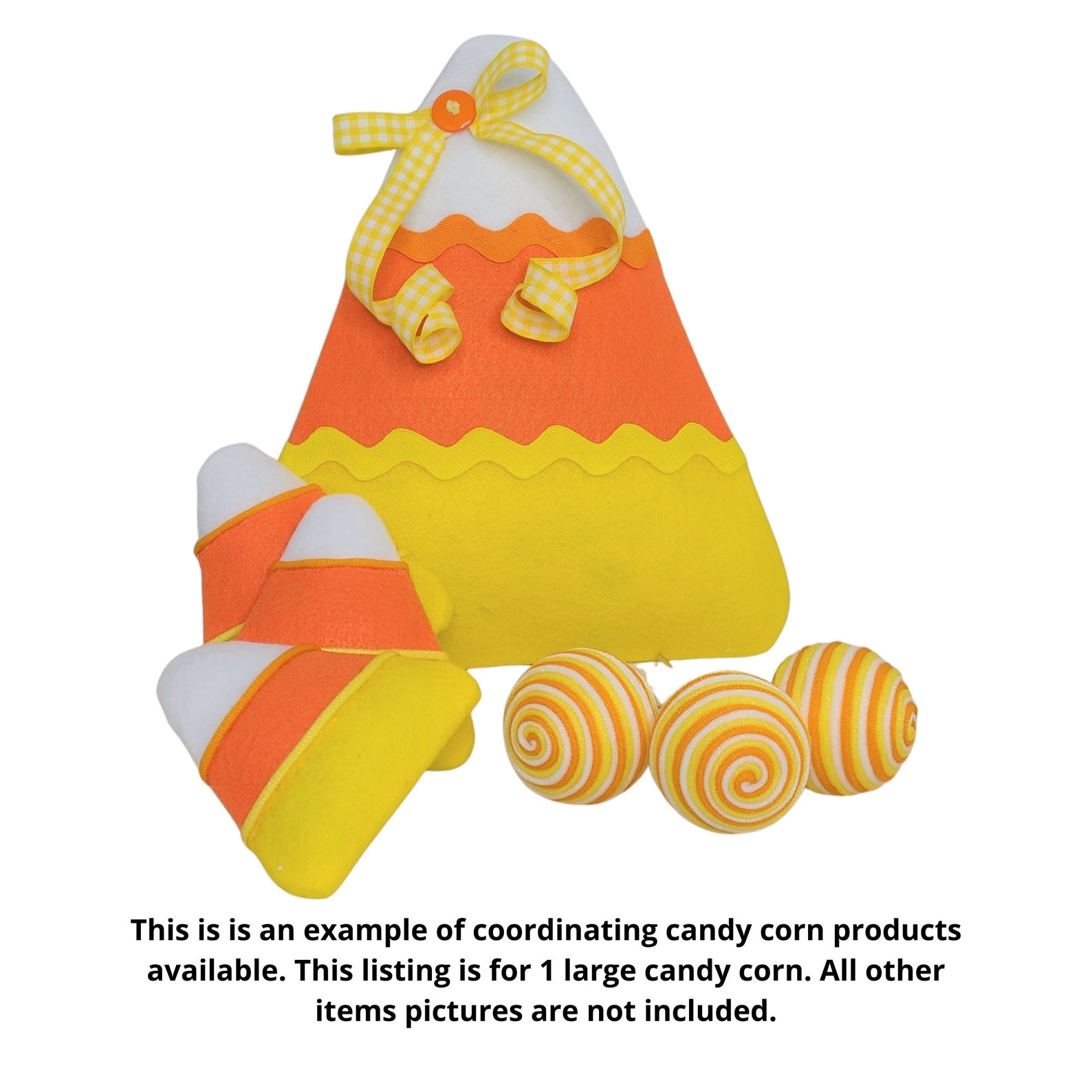 Set of 3 Halloween Candy Corn Wreath Picks Glittered Candy - Etsy