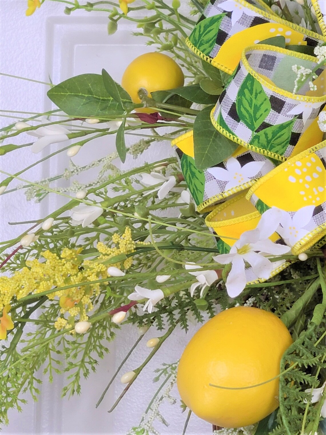 Lemon Spring Wreath Summer Home Decoration Lemon Kitchen - Etsy