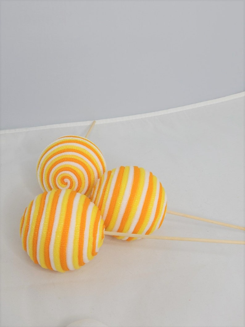 Set of 3 Halloween Candy Corn Wreath Picks Glittered Candy - Etsy