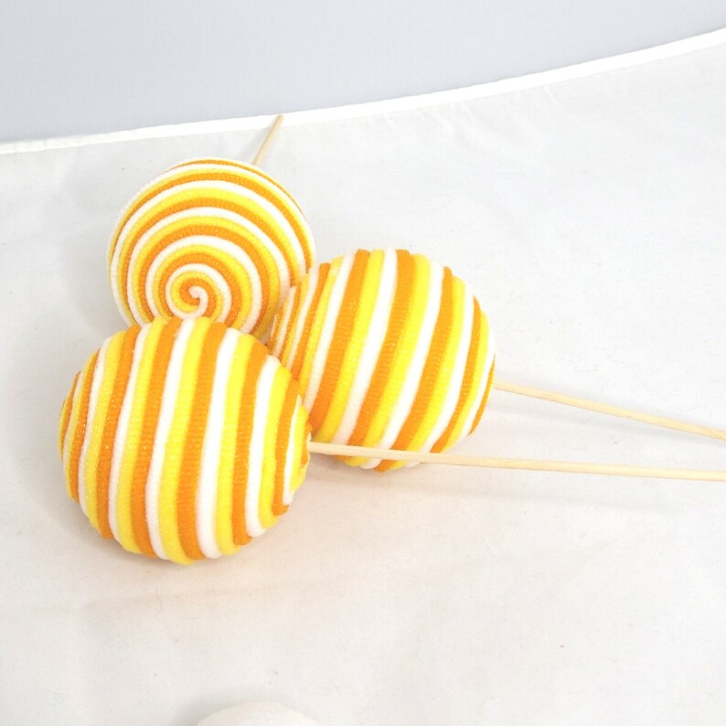 Set of 3 Halloween Candy Corn Wreath Picks Glittered Candy - Etsy