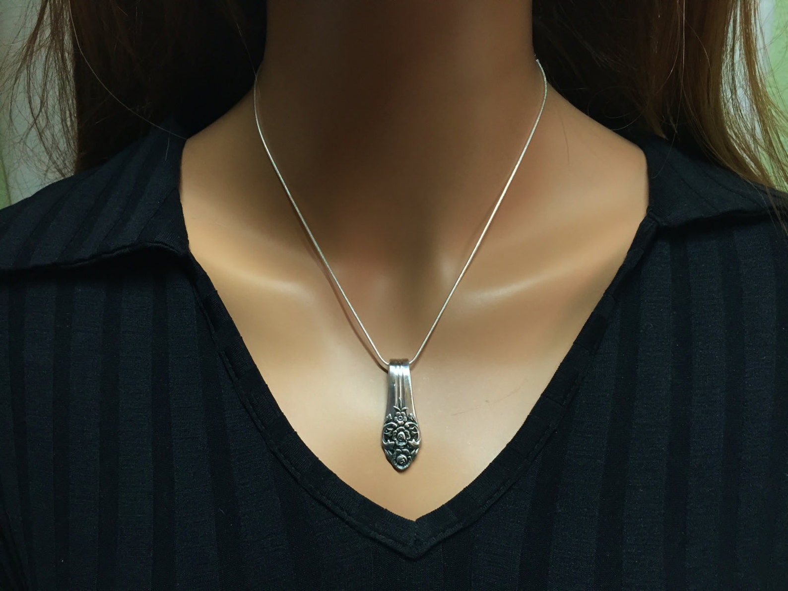 Vintage Spoon Necklace Spoon Pendant 'plantation' - Etsy