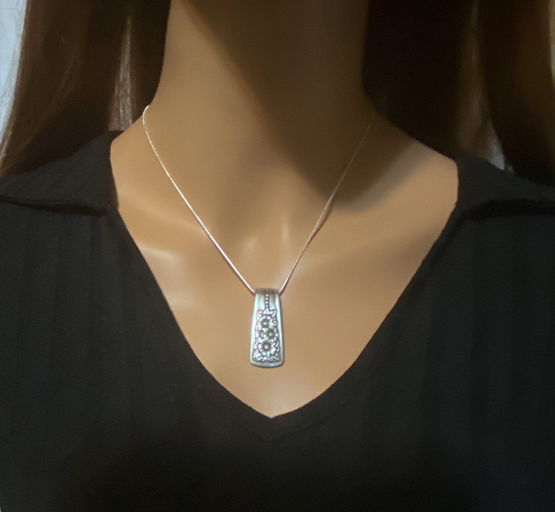 Spoon Necklace, Spoon Handle Pendant, 'silver Belle' 1940, Silverware ...