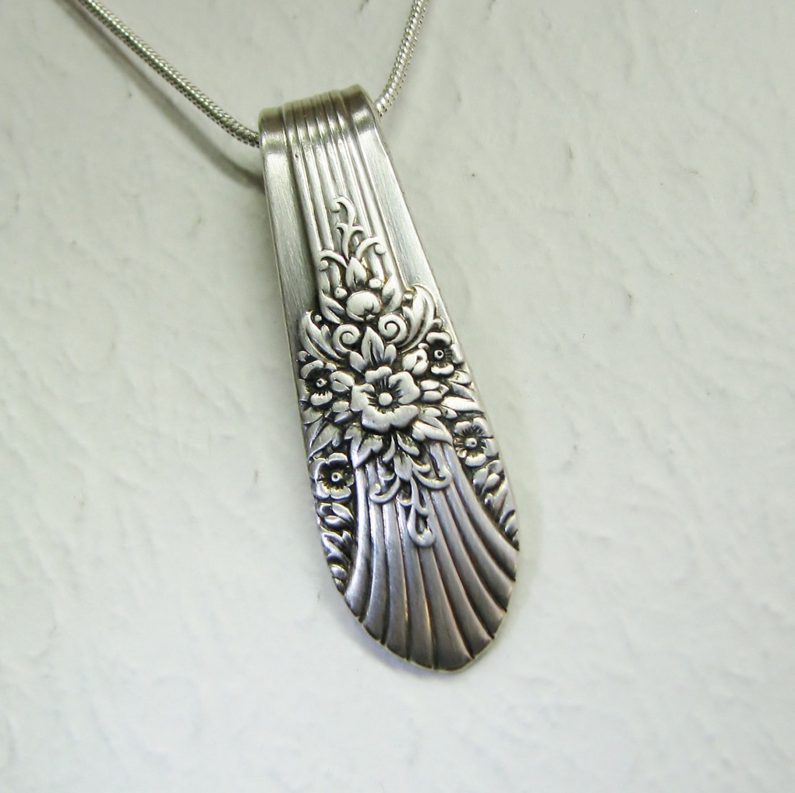 Vintage Spoon Necklace, Spoon Pendant, 'silver Mist' Aka 'marigold ...