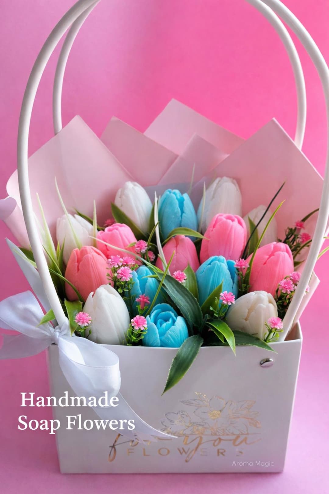 Handmade Tulip Soap Flower Bouquet – Glycerin Soap, Gift Box - Etsy