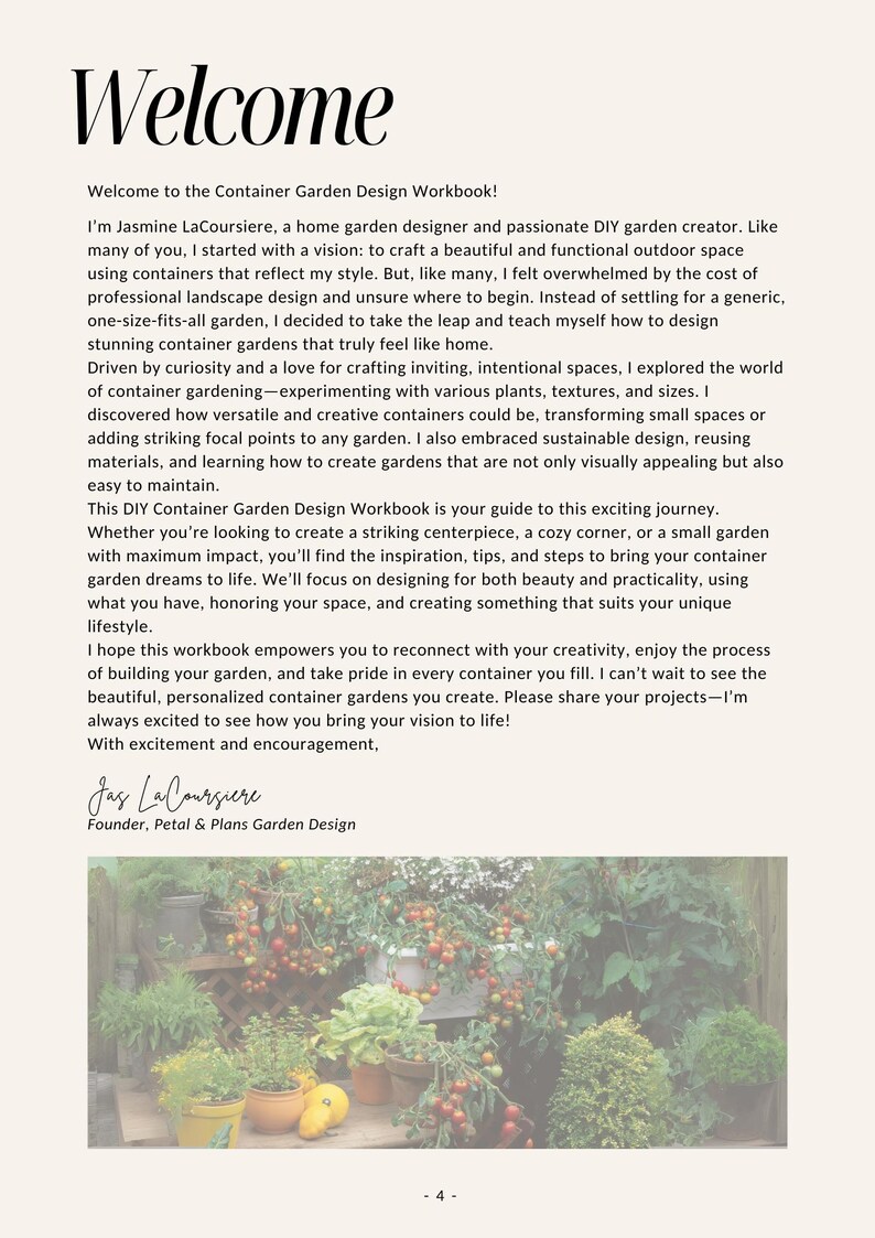 Container Garden DIY Garden Design Workbook - Etsy