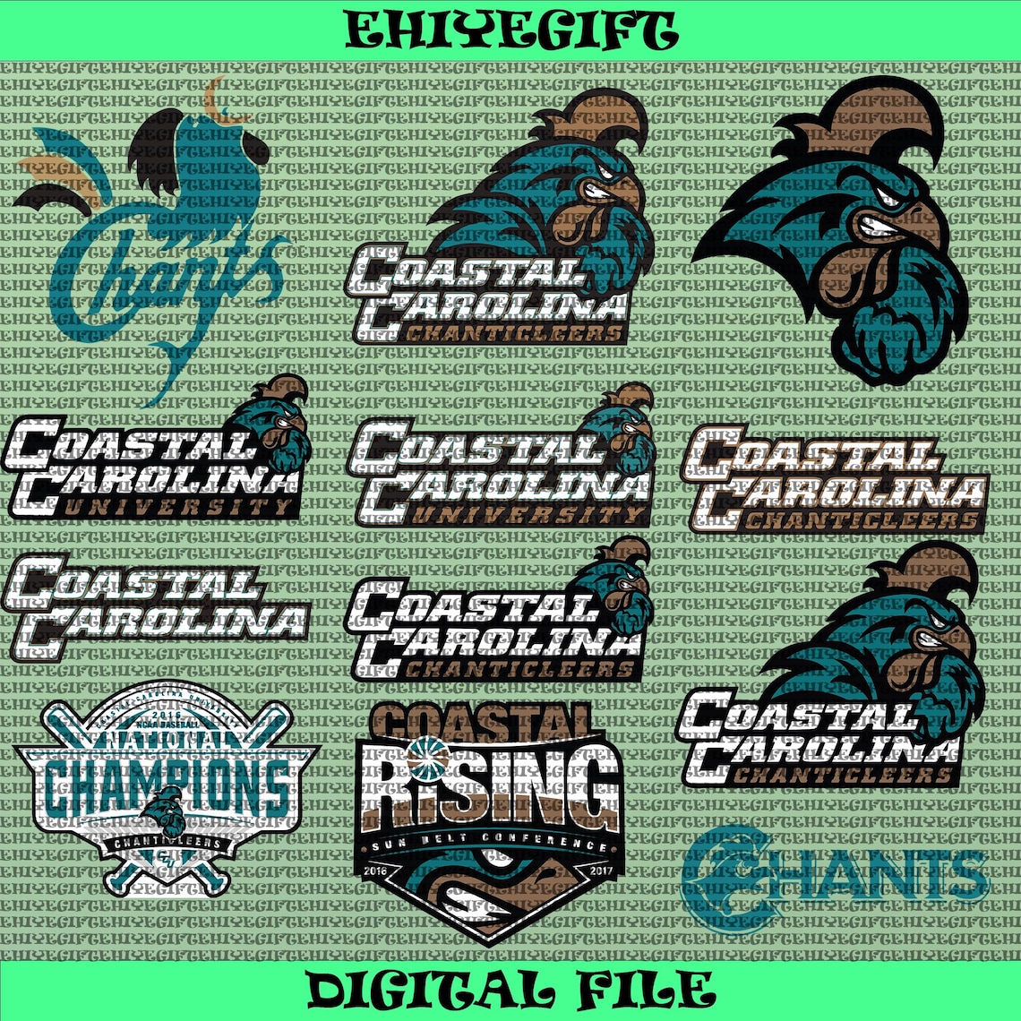 Layered Chanticleers SVG, Cricut, Coastal Carolina College SVG ...