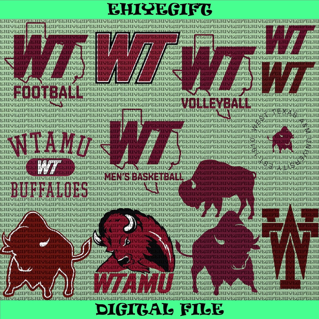 Layered West Texas A&M College SVG, Cricut, Buffaloes SVG, Athletics ...