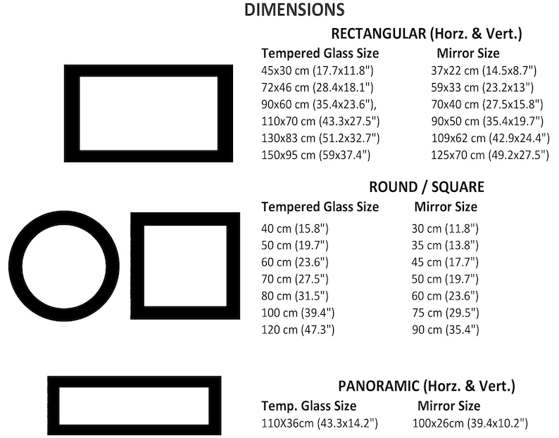 Espelho grande e personalizável para colocar acima da banheira, com ...