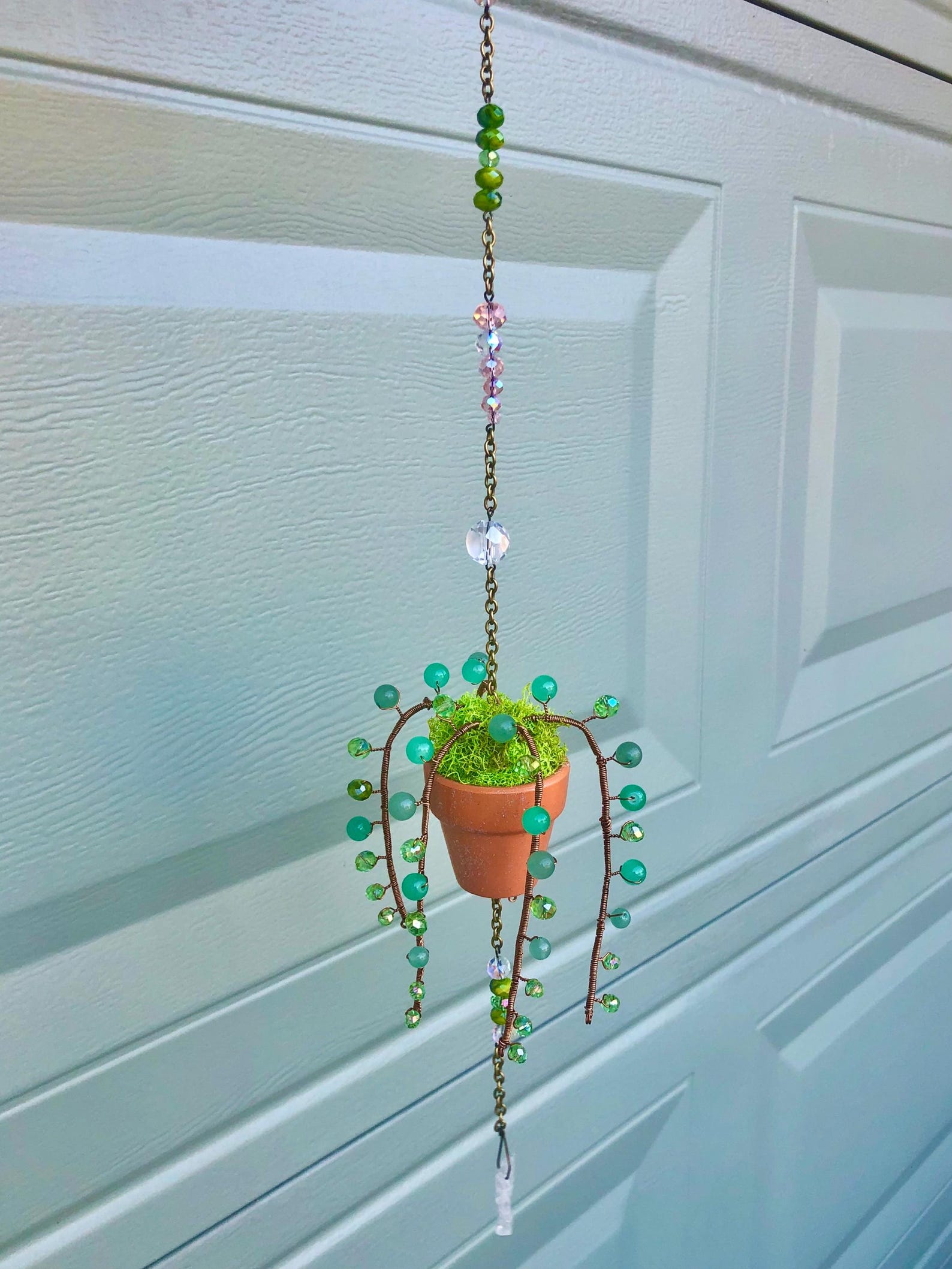 String of Pearls Beaded Forever Succulent Suncatcher, Crystal Decor ...