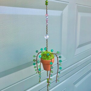 String of Pearls Beaded Forever Succulent Suncatcher, Crystal Decor ...