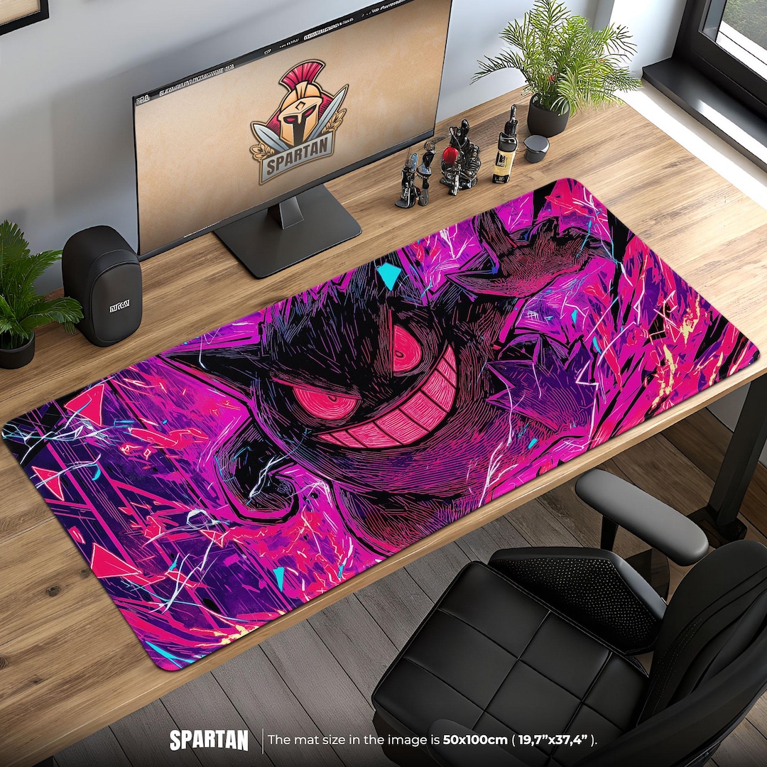 Gengar Neon Comic Burst Mouse Pad – Ghost Pokémon Close-up Art ...