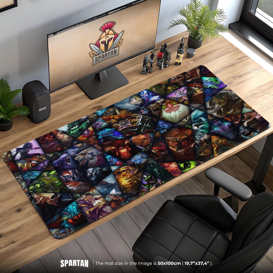 Dota 2 Hero Collage Mouse Pad – Epic Gaming Desk Mat With Iconic ...