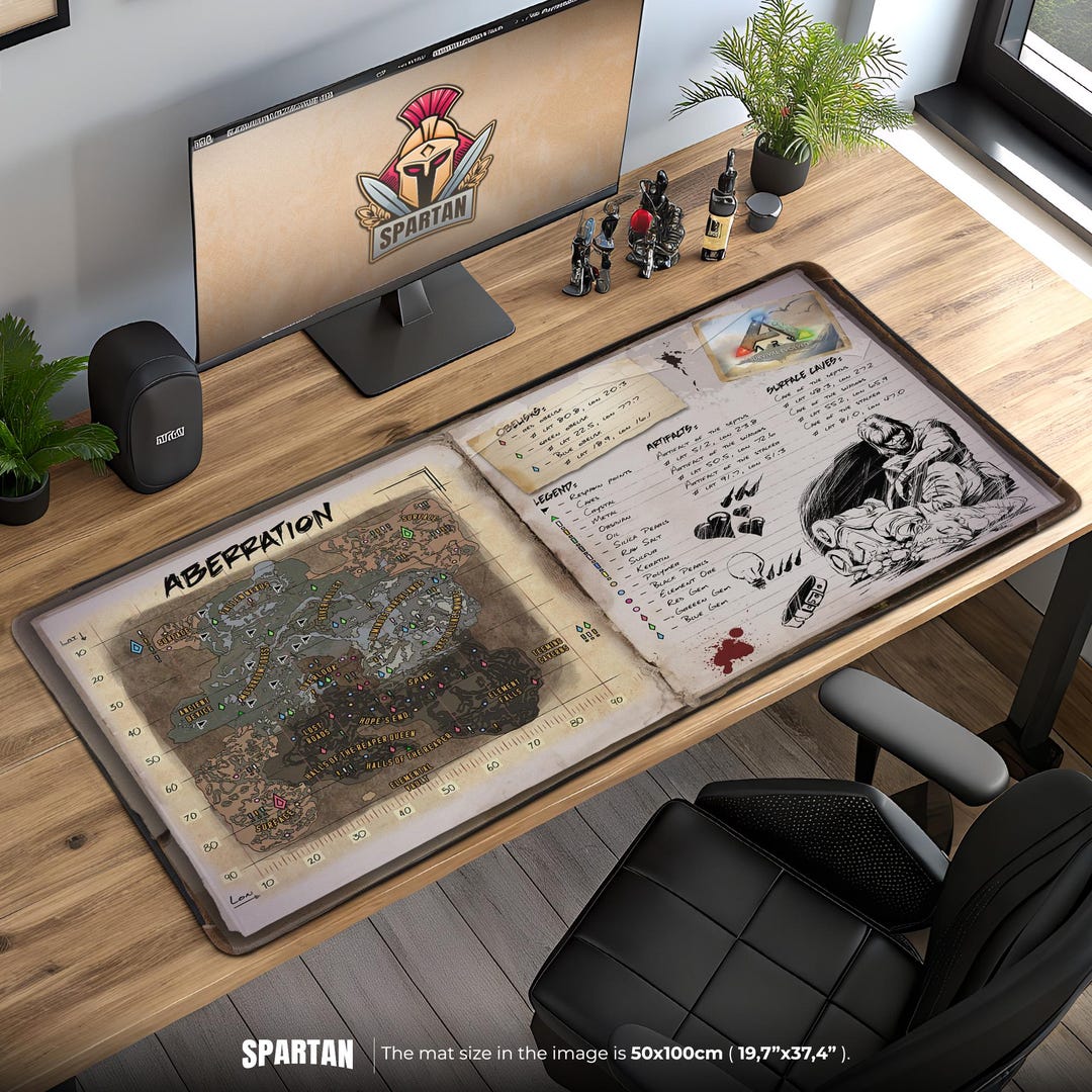 ARK Aberration Map Mouse Pad - Survival Evolved Notebook Design With ...