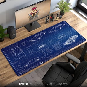 Car Blueprint Mouse Pad - Etsy