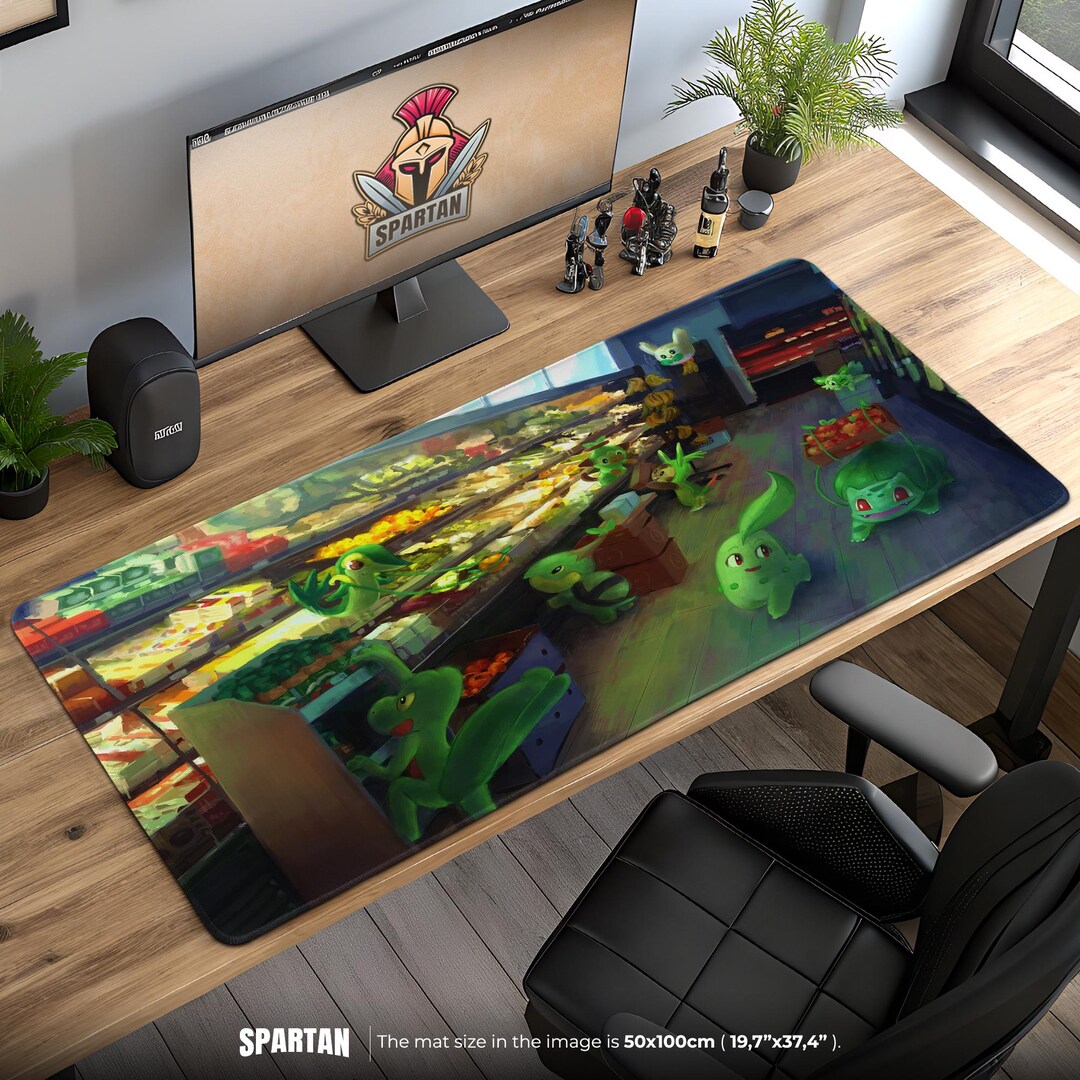 Grass-type Pokémon Grocery Mouse Pad – Bulbasaur Shopping Fun Desk Mat ...