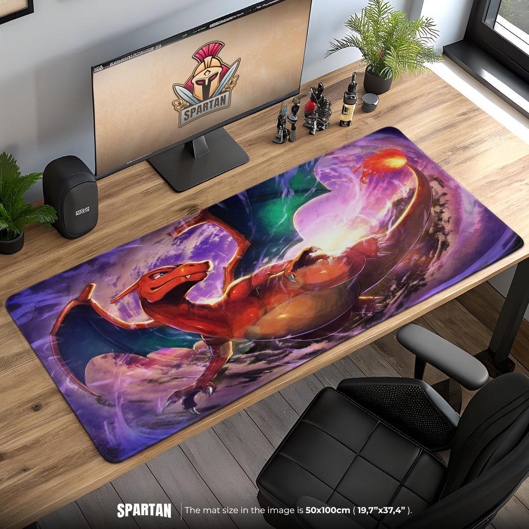 Charizard Pokémon Mouse Pad – Fiery Flying Dragon Gaming Mat, Anime ...