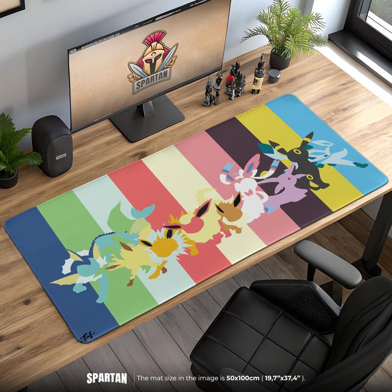 Pokemon Eeveelutions Mouse Pad - Eevee Vaporeon Jolteon Umbreon Gaming ...