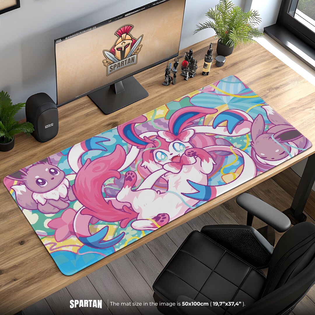 Sylveon Mouse Pad Cute Pokémon Desk Mat | Eevee Evolution Gaming Pad ...