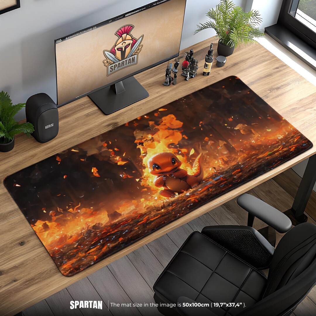 Charmander Fire Mouse Pad – Fiery Pokémon Gaming Desk Mat, Cute Flame ...