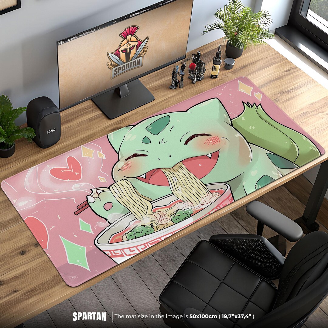 Bulbasaur Ramen Love Mouse Pad – Cute Pokémon Noodle Bowl Art, Kawaii ...