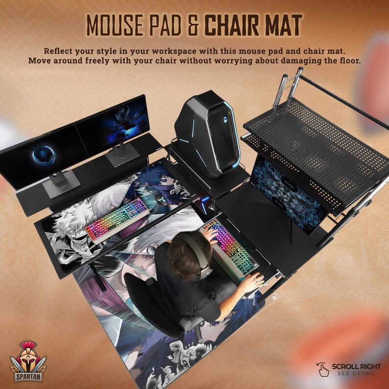 Todoroki Dabi Bakugo Mouse Pad – My Hero Academia Split Anime Manga ...