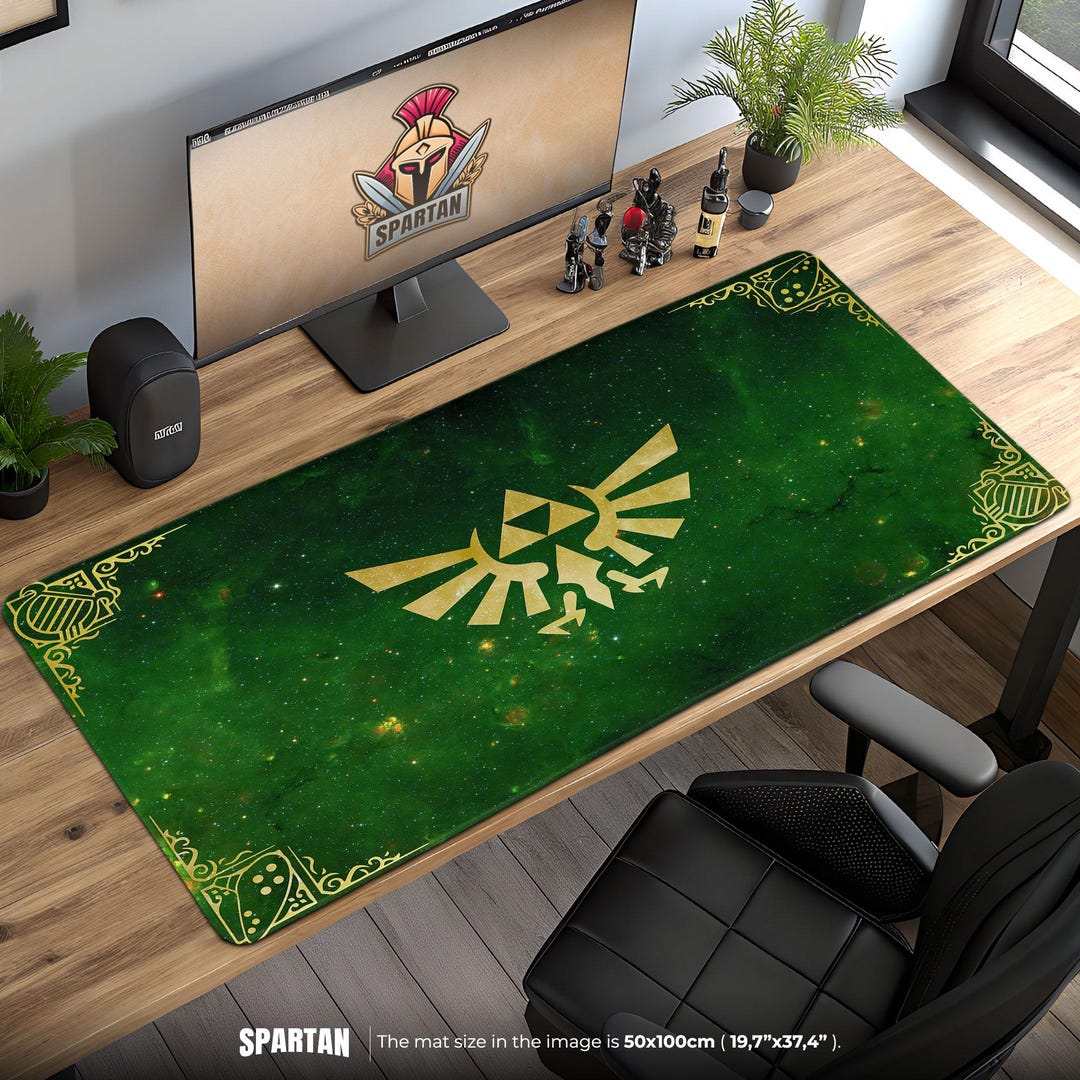 Zelda Galaxy Crest Mouse Pad: Triforce Hylian Gaming Desk Mat - Etsy