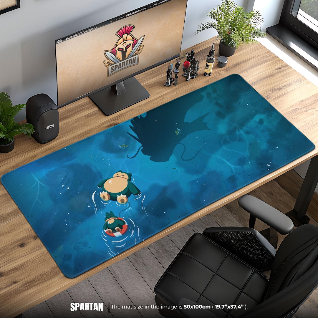 Snorlax & Gyarados Shadow Mouse Pad - Peaceful Pokémon Desk Mat ...