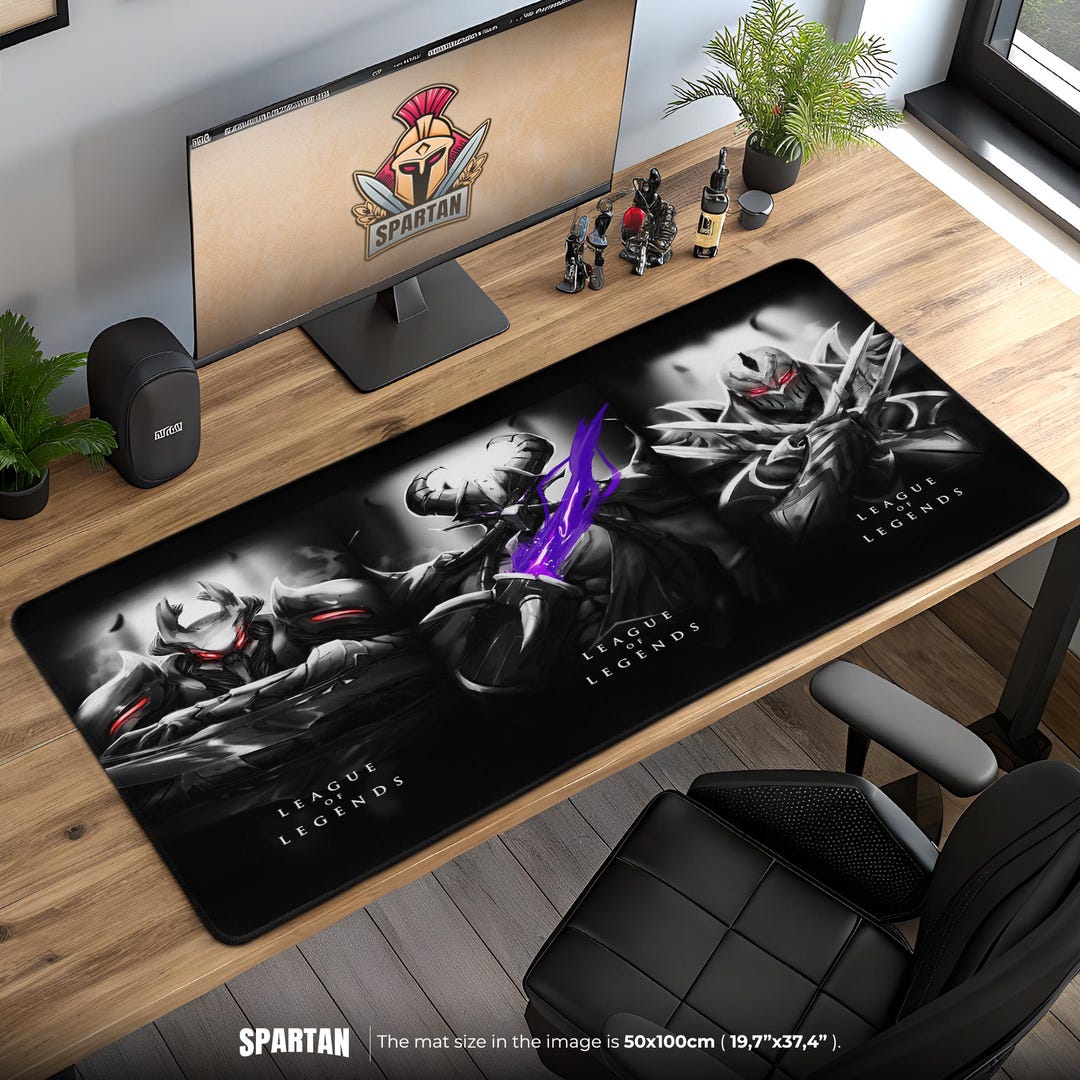 League of Legends Dark Champions Mouse Pad - Gaming Desk Mat With Zed ...