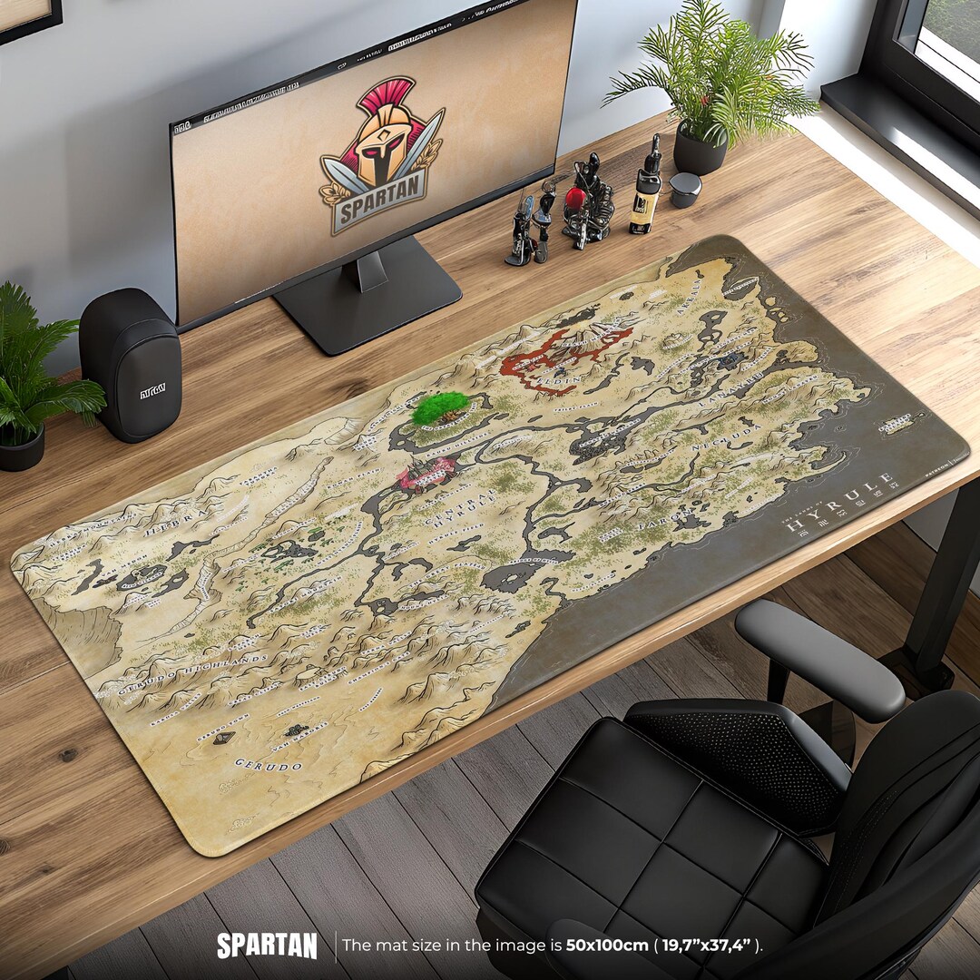 Zelda Hyrule Map Mouse Pad – Legend of Zelda Gaming Desk Mat for ...