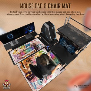 Eevee Evolutions Sakura Mouse Pad - Kawaii Pokémon Gaming Desk Mat ...