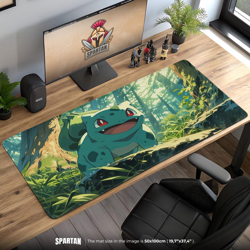 Bulbasaur Pokémon Mouse Pad - Grass Type Gaming Desk Mat Anime Mousepad ...