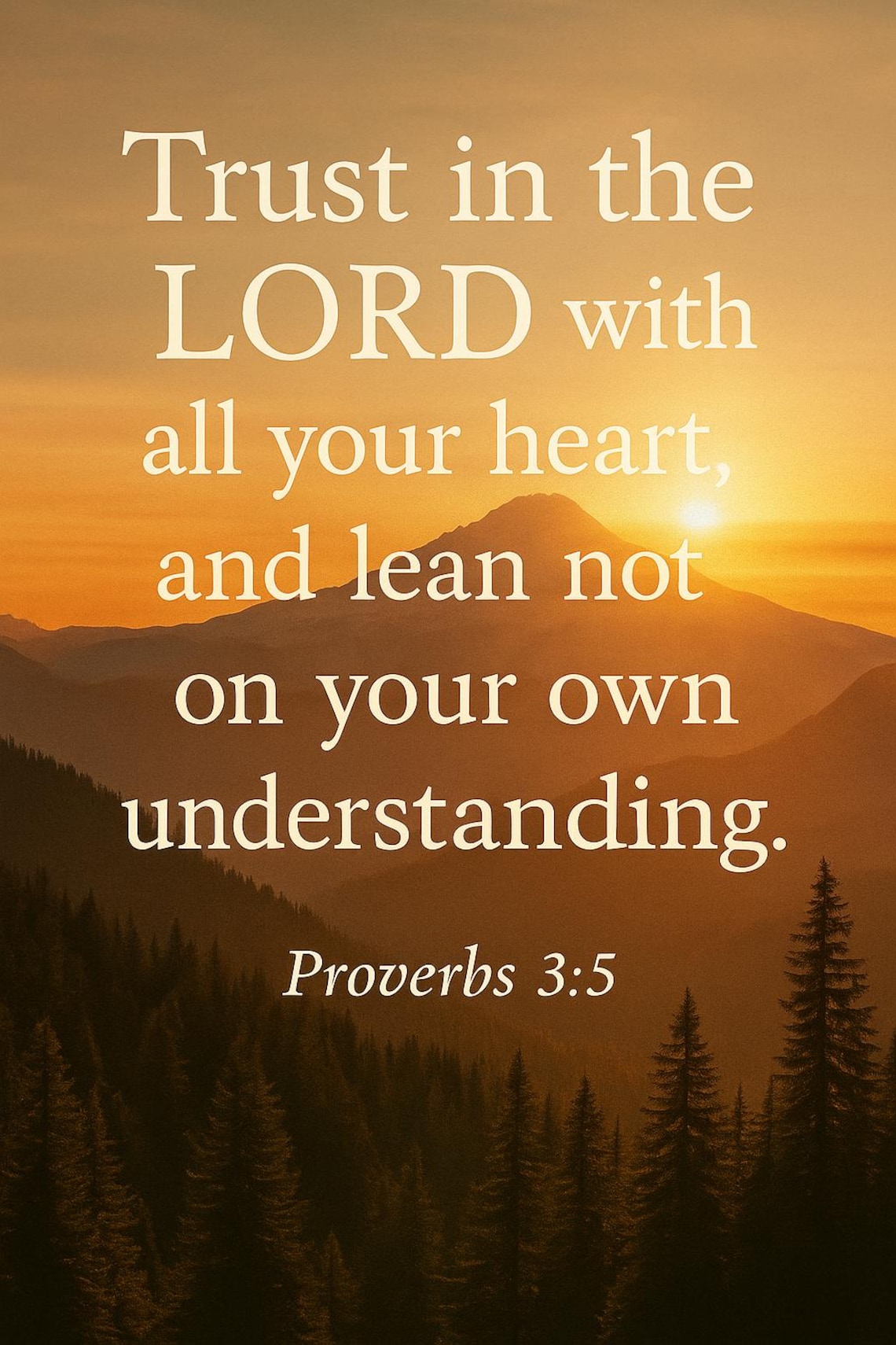 Trust in the Lord Proverbs 3:5 Wall Art – Mountain Scripture Printable ...