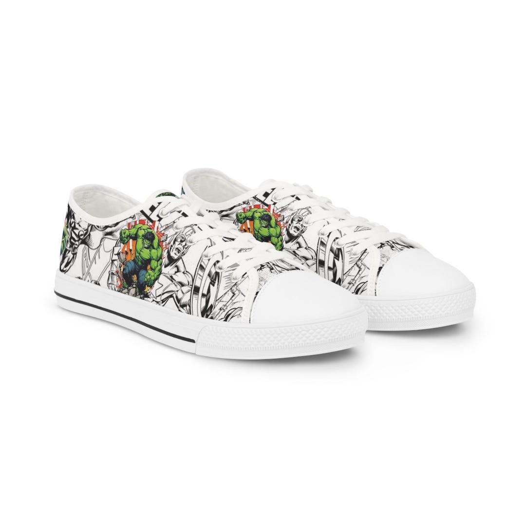 Hulk Inspired Custom Converse Shoes | Gamma Green Superhero Sneakers ...