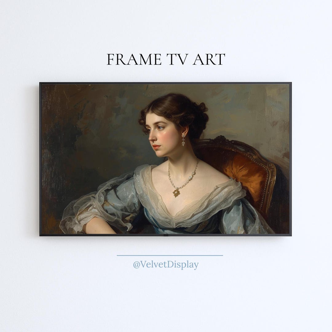 Victorian Lady Portrait Frame TV Art Vintage Painting for Samsung ...