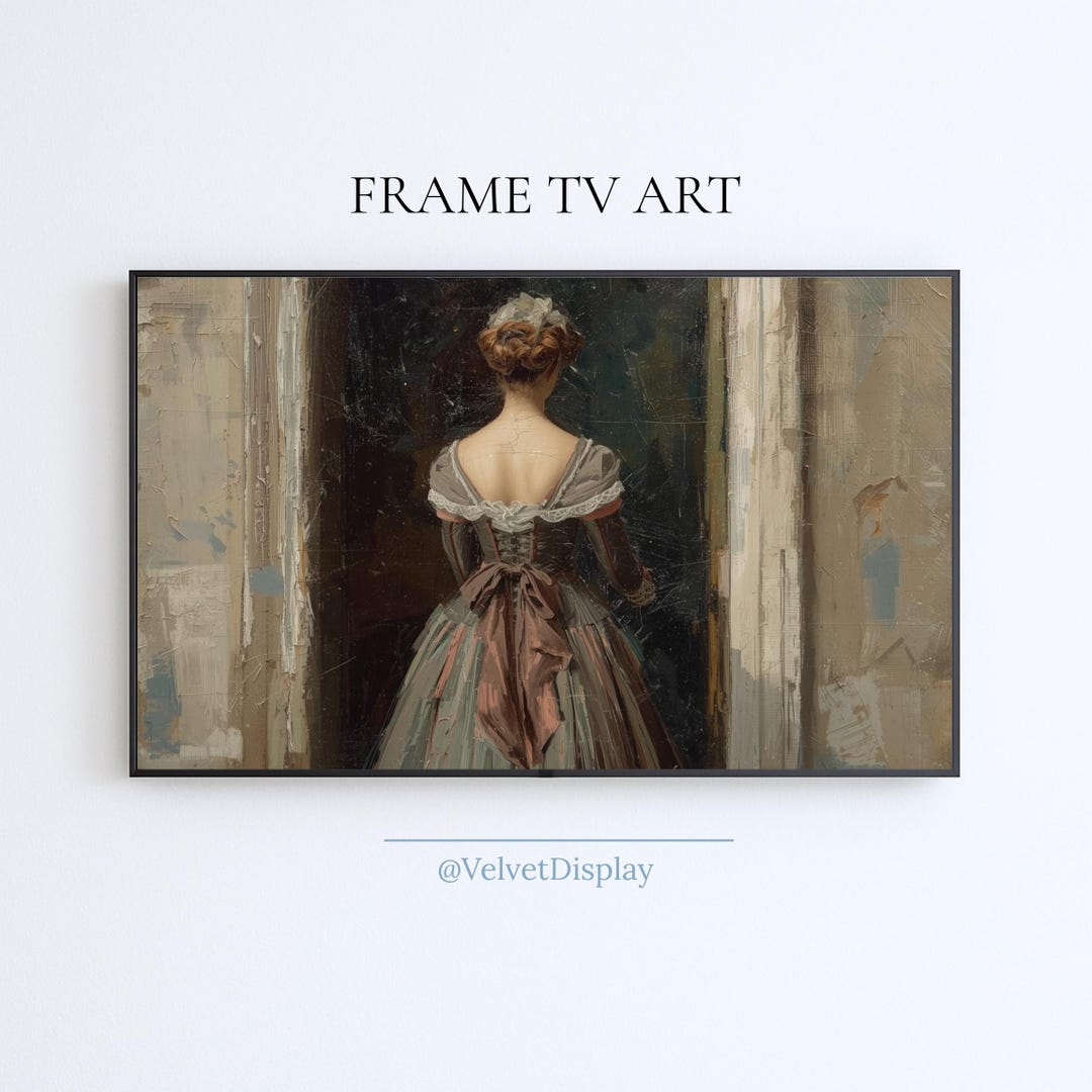 Victorian Woman Frame Tv Art Vintage Painting Cottagecore for Samsung ...