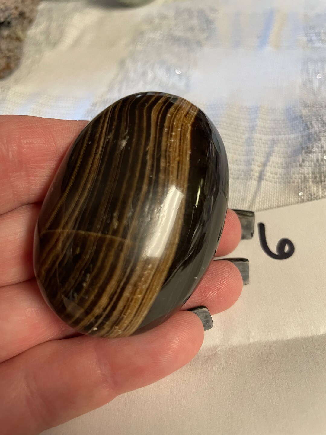 Chocolate Calcite Palm Stones - Etsy